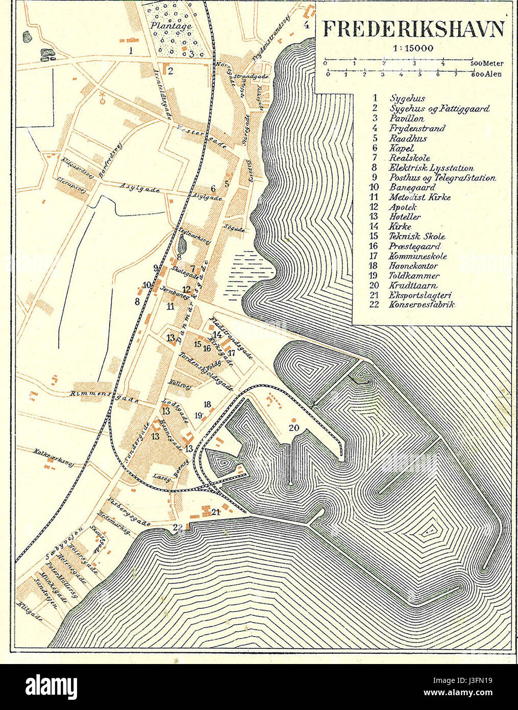 Frederikshavn map hi-res stock photography and images - Alamy