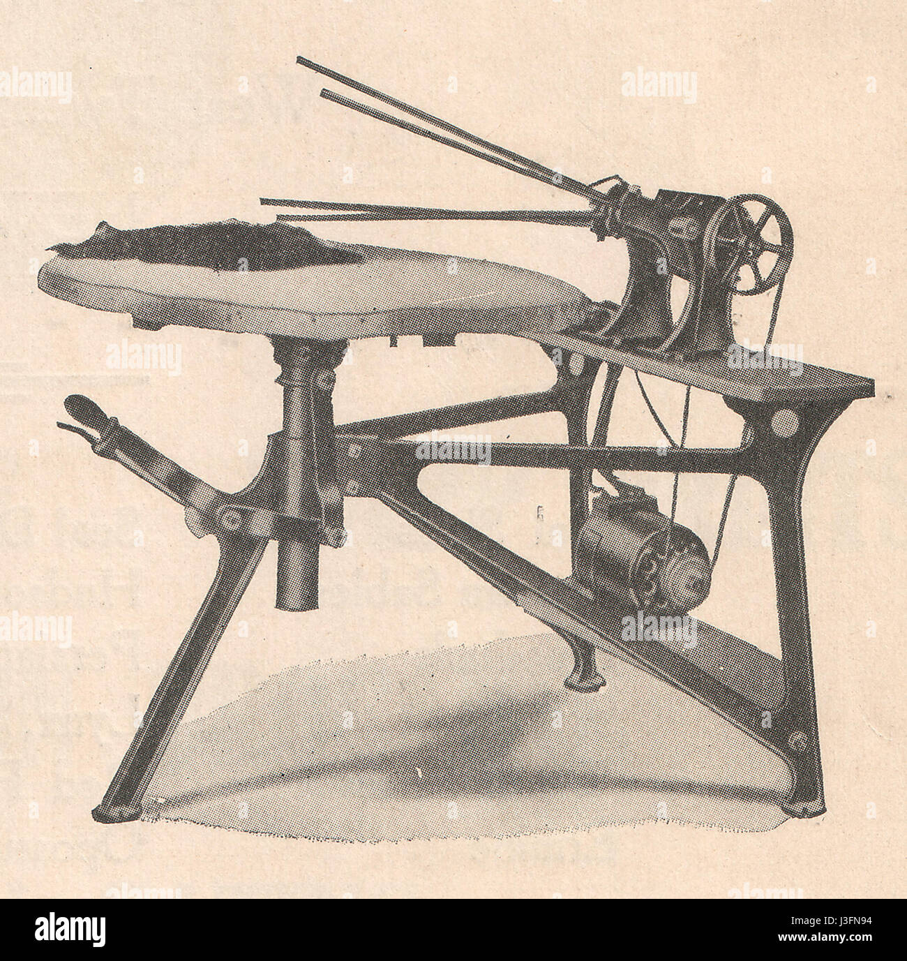 The image shows a fur beating machine, invented by S. M. Jacoby and ...