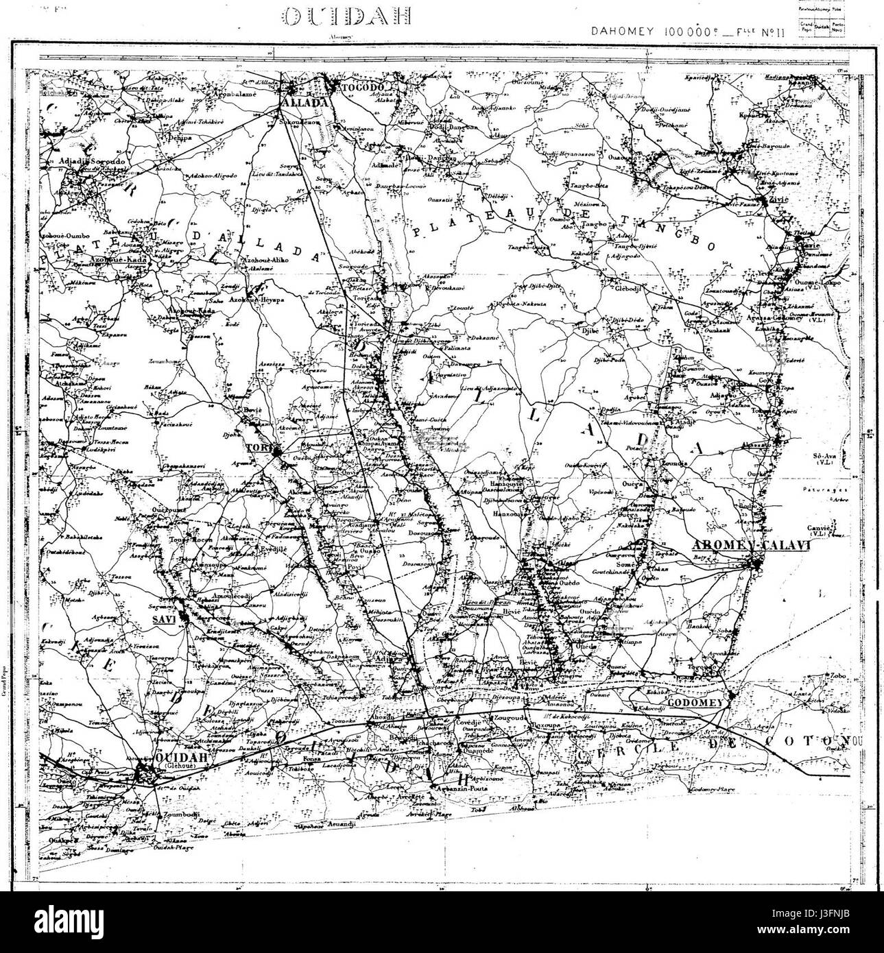 This photograph, taken in Ouidah, Benin during the 1920s, offers a ...