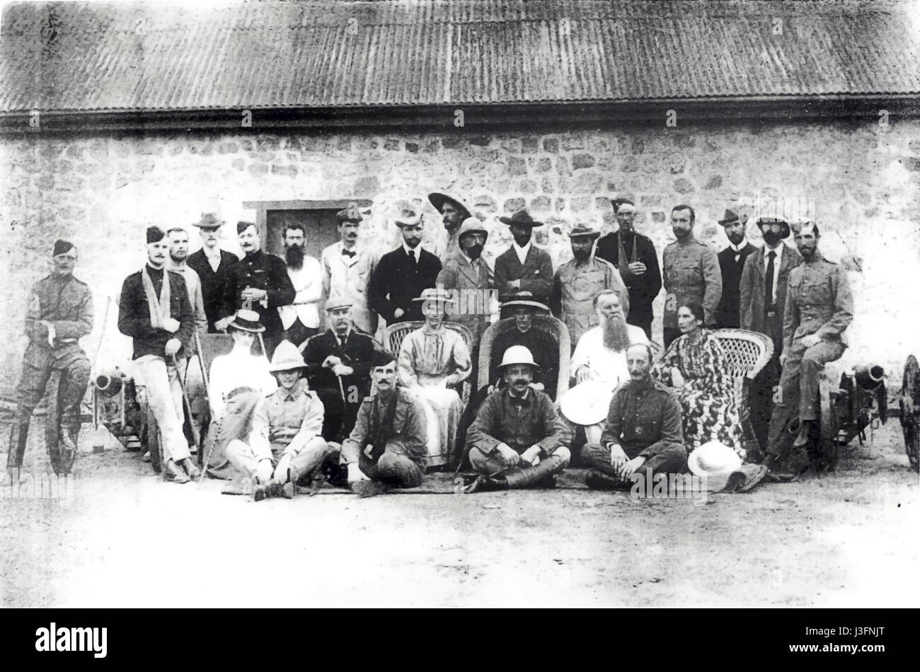 This historical photograph from 1900 shows the Fort Kumasi and its ...