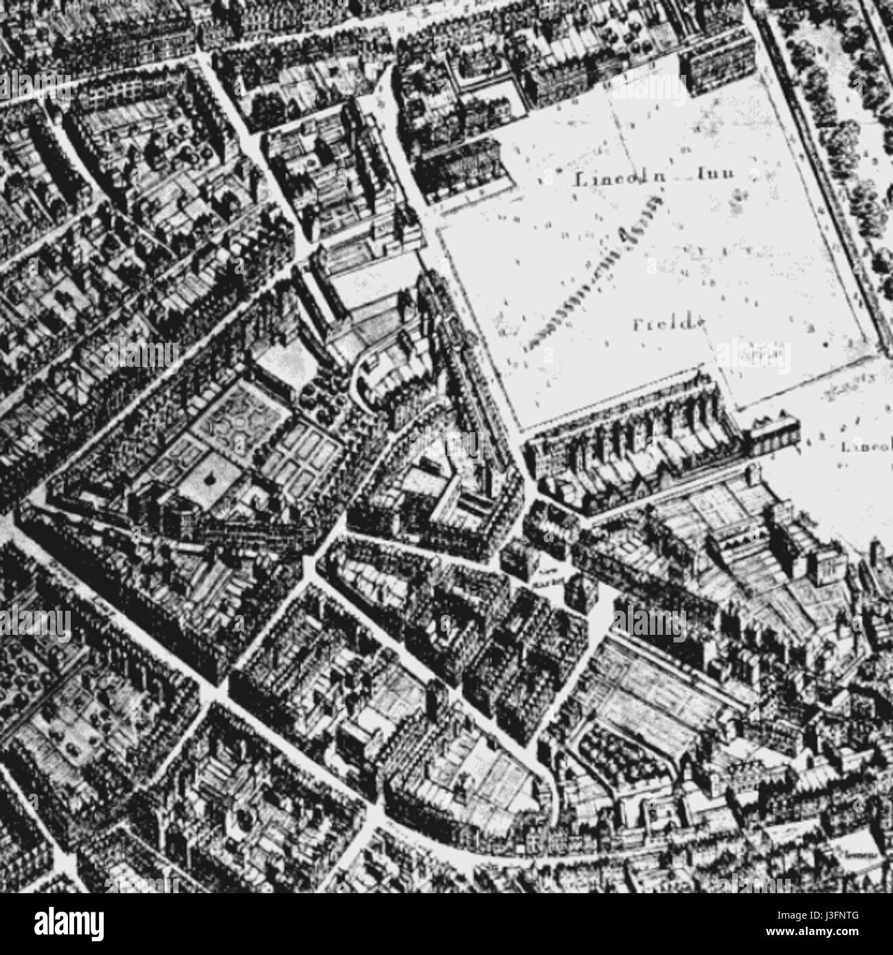 An extract from a map created by Wenceslaus Hollar around 1658. The map ...