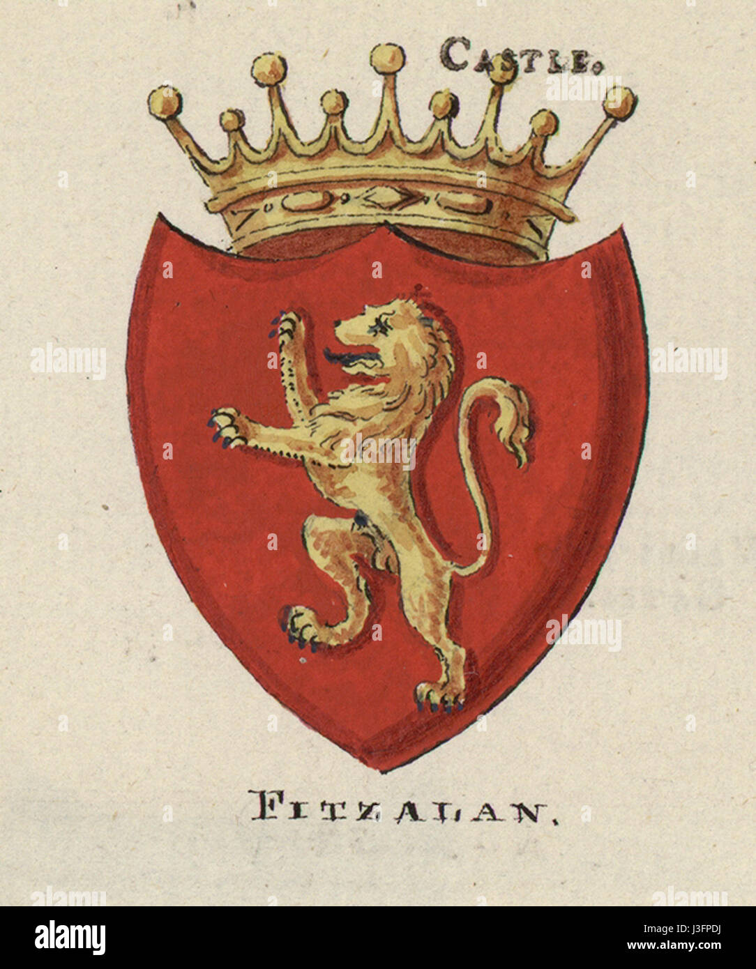 The Fitzalan arms represent a noble coat of arms, traditionally ...