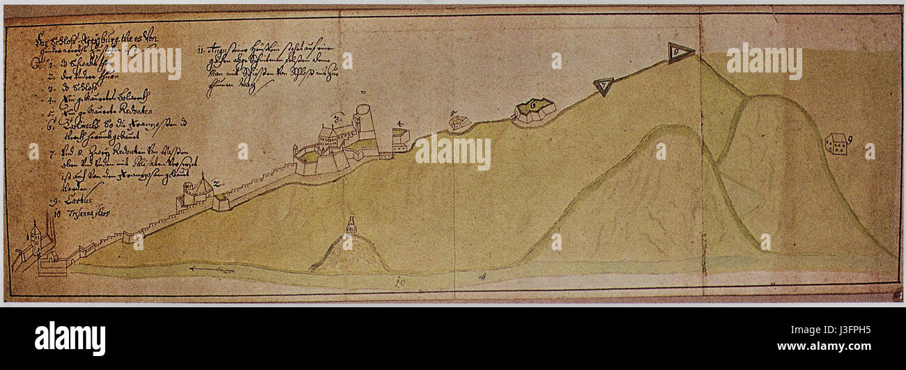 Freiburg hist map 011 Stock Photo - Alamy