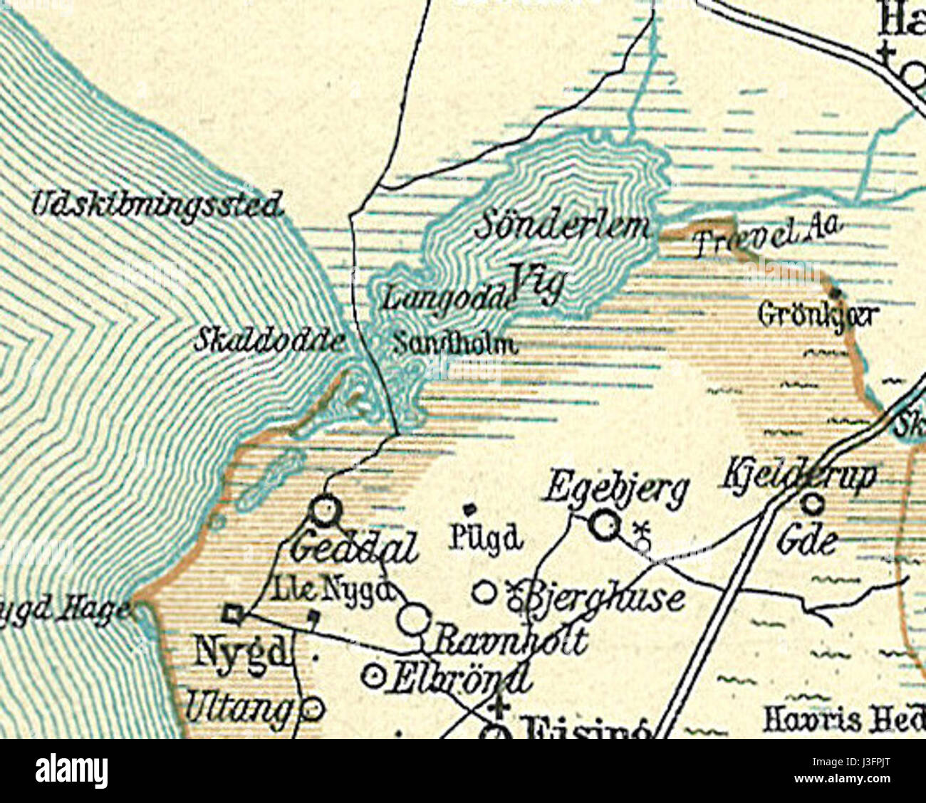Lemvig map hi-res stock photography and images - Alamy