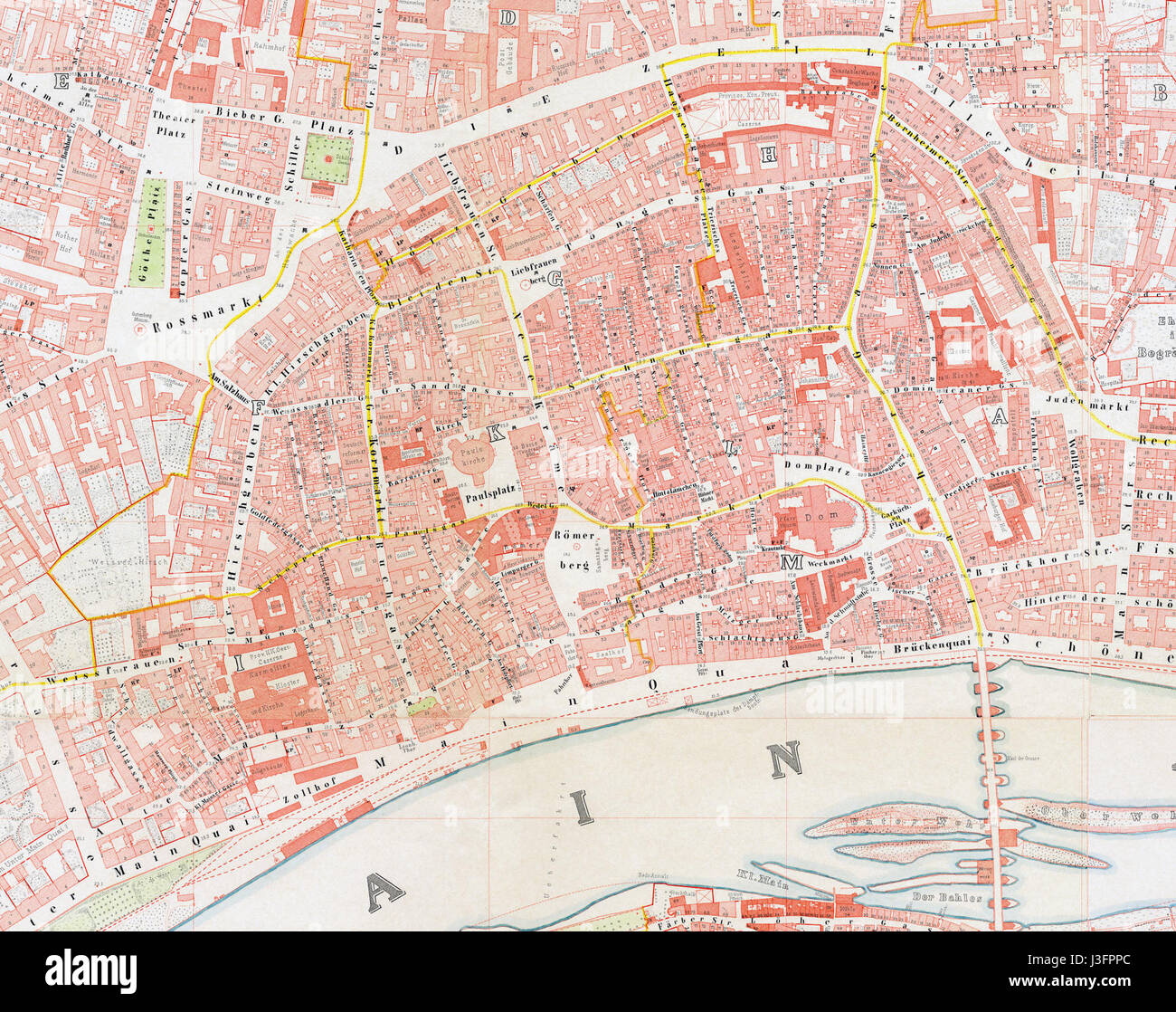 Old map of frankfurt hi-res stock photography and images - Alamy