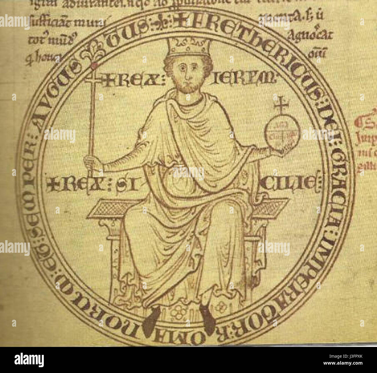 This image depicts Fridrich II, also known as Frederick II, the Holy ...