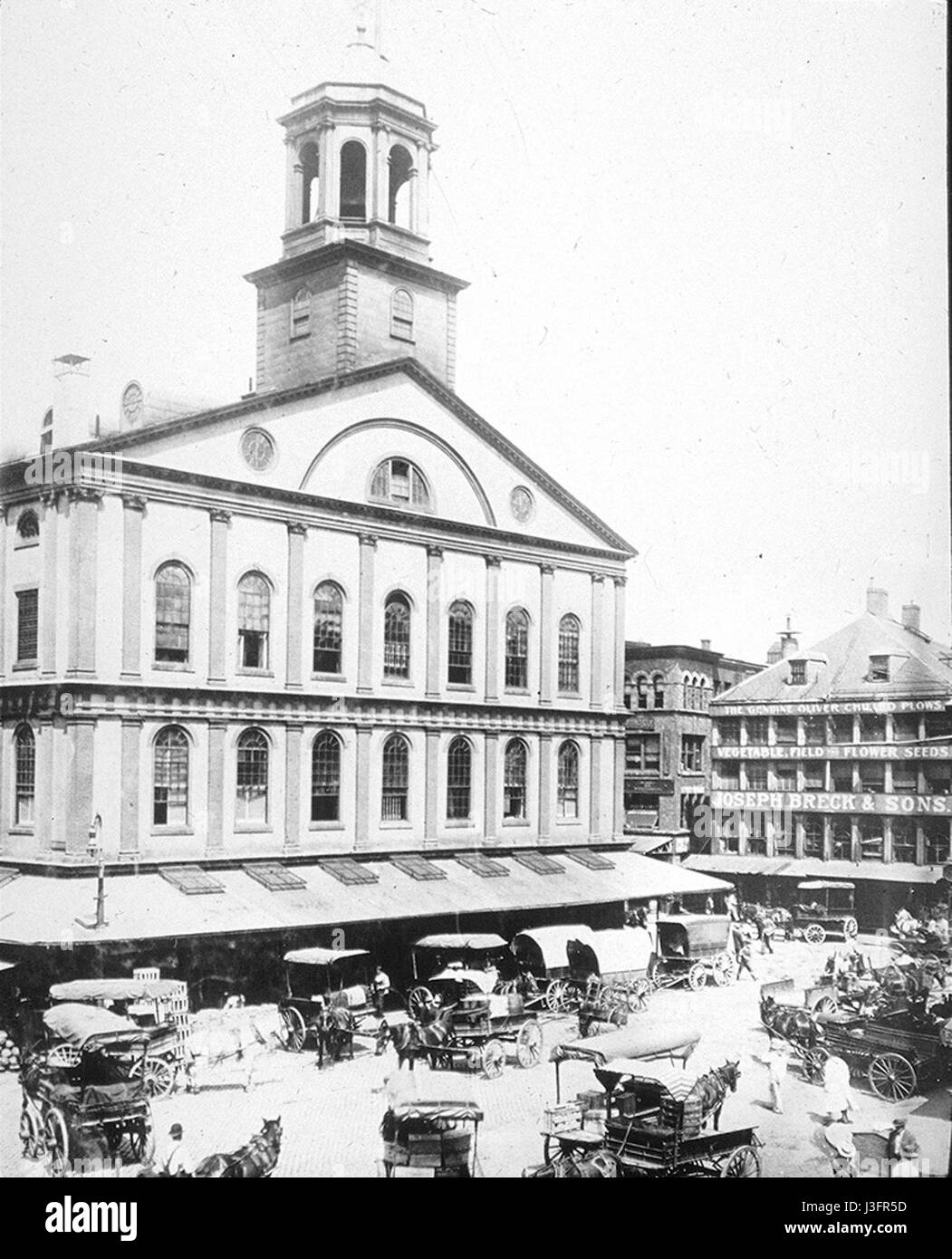 Faneuil Hall in Boston, Massachusetts, is a historic building known for ...