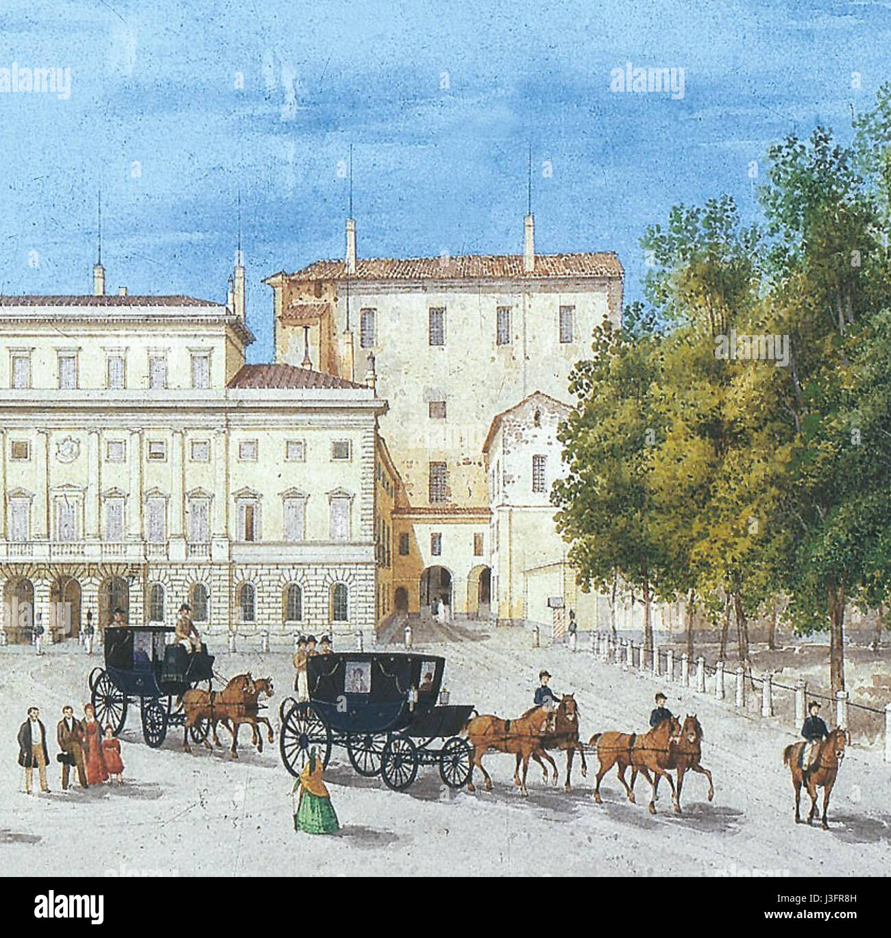 This detailed view of the Palazzo Ducale by G. Alinovi showcases the ...