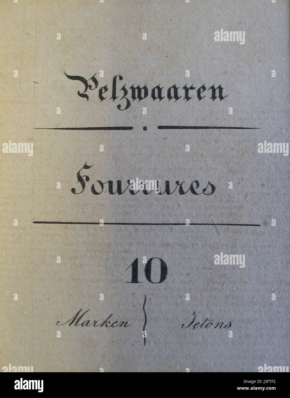 A representation of a furrier's stand from 1835, illustrating the trade ...