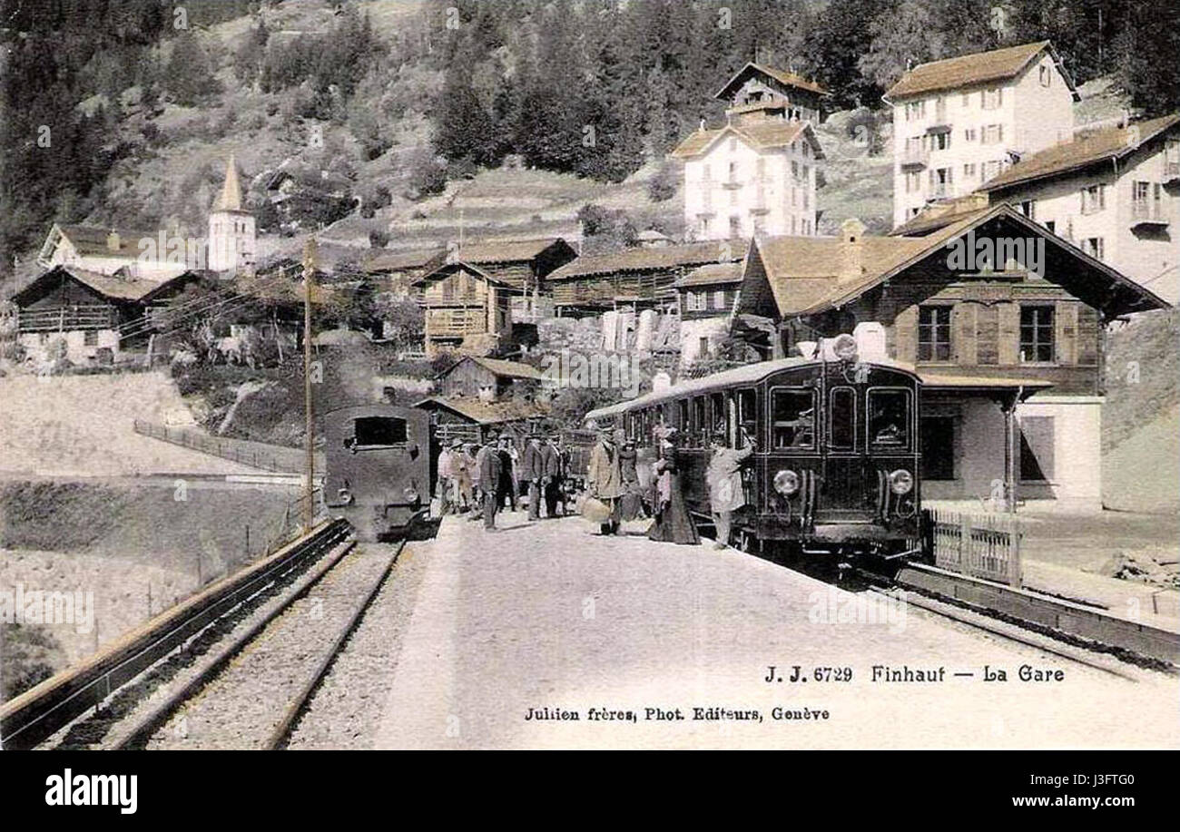 Finhaut La gare Stock Photo - Alamy