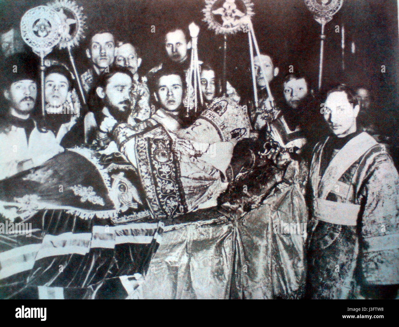 Funeral of patriarch Tikhon Stock Photo - Alamy