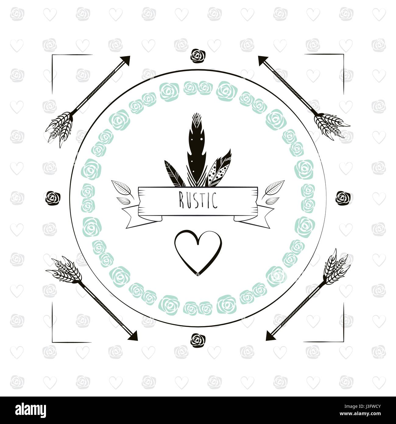 Rustic Heart With Arrow Through It