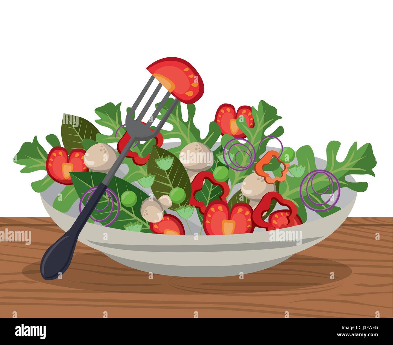 Delicious greek salad fresh Stock Vector Images - Alamy