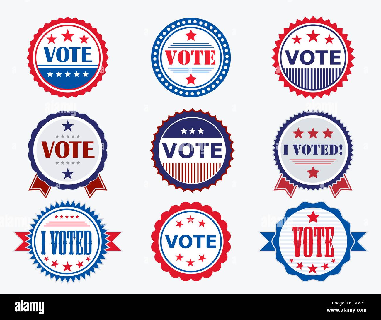 Election Voting Stickers and Badges Stock Vector Image & Art - Alamy