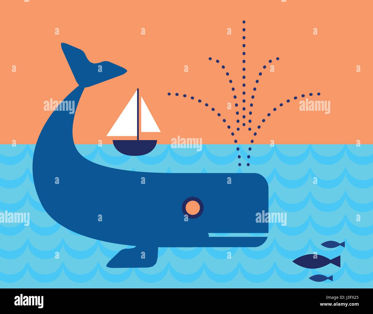Sperm whale spout Stock Vector Images - Alamy