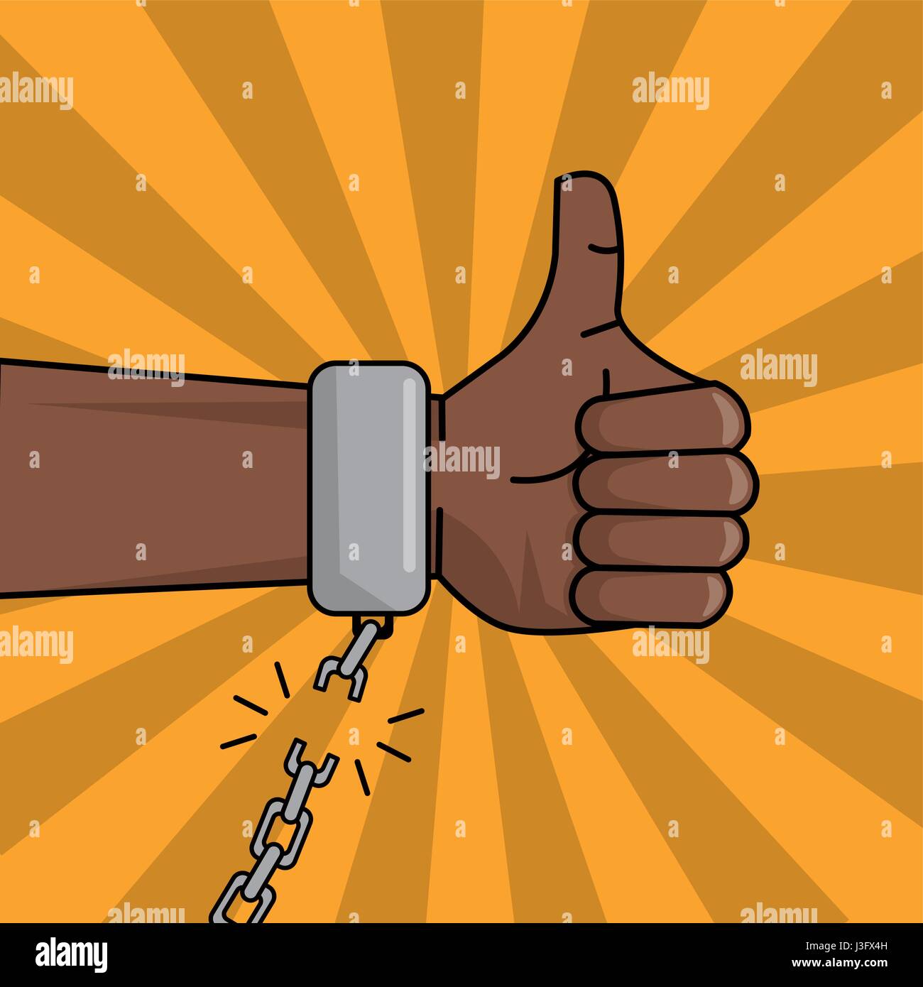 Hand broken chain Stock Vector Images - Alamy