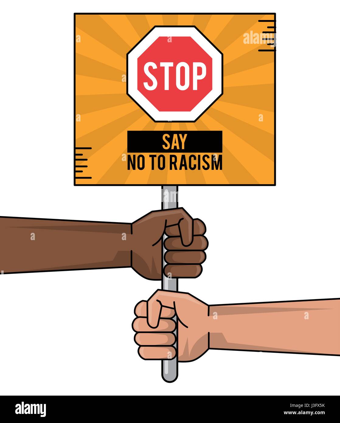 Protest hands stop black Cut Out Stock Images & Pictures - Alamy