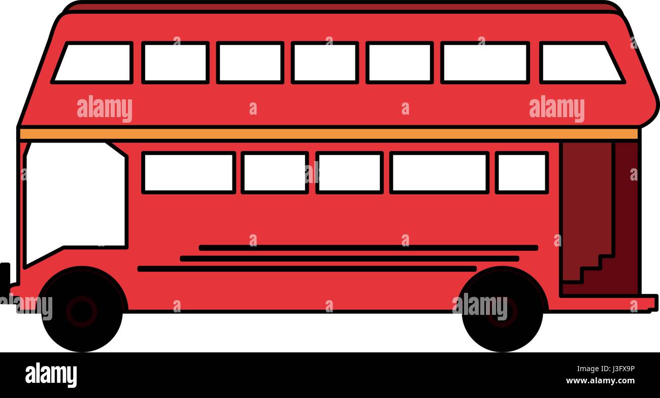 Two floors bus Stock Vector Images - Alamy
