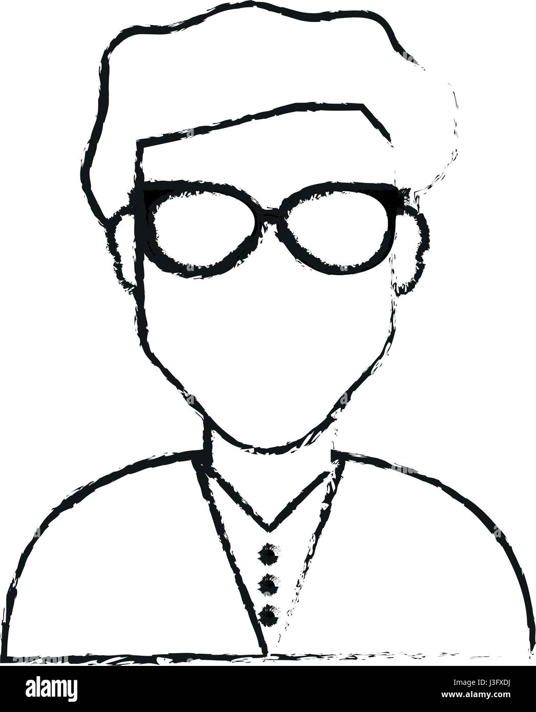 Silhouette Drawing Faceless Half Body High Resolution Stock Photography ...