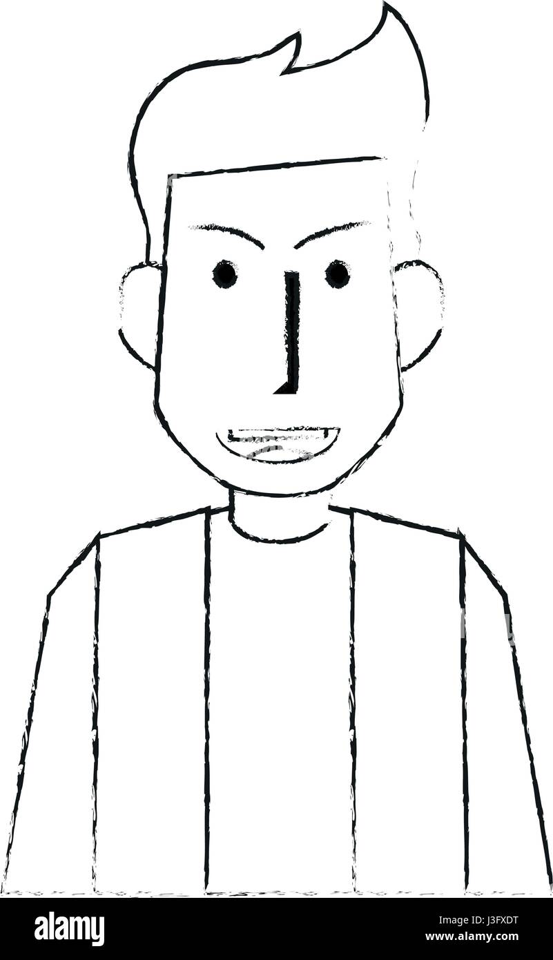 blurred silhouette half body caricature doctor male smiling Stock ...