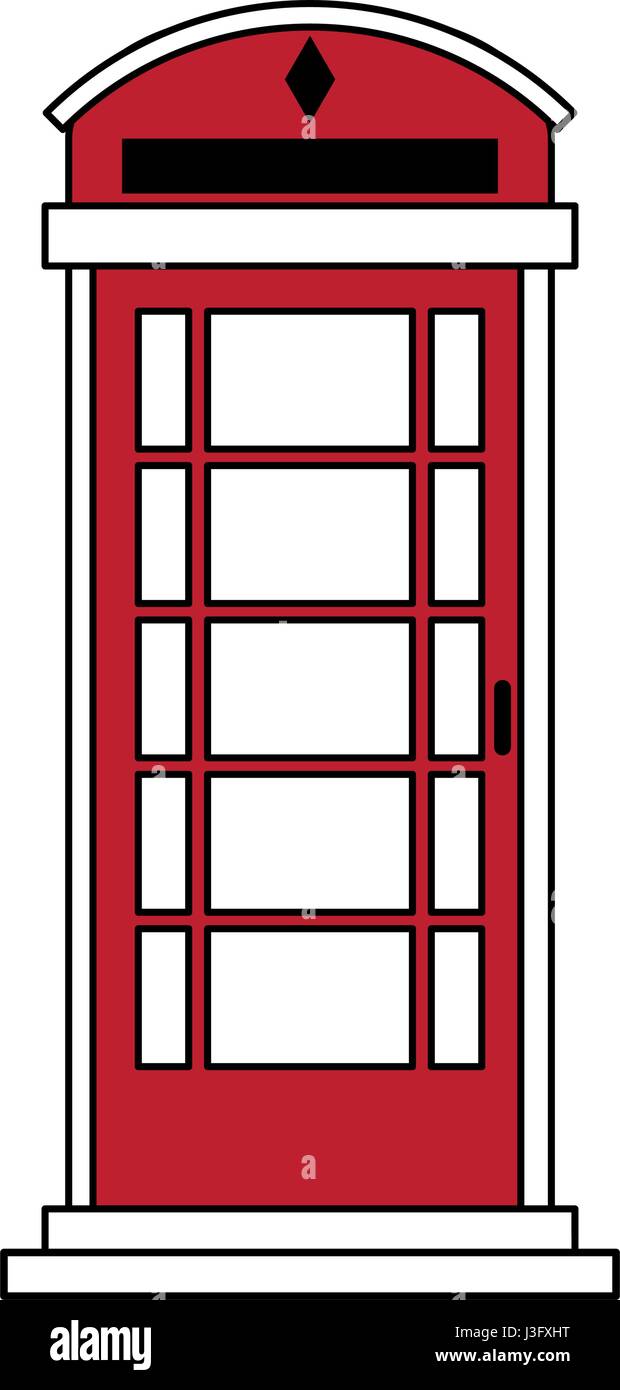 London telephone box sketch Stock Vector Images - Alamy