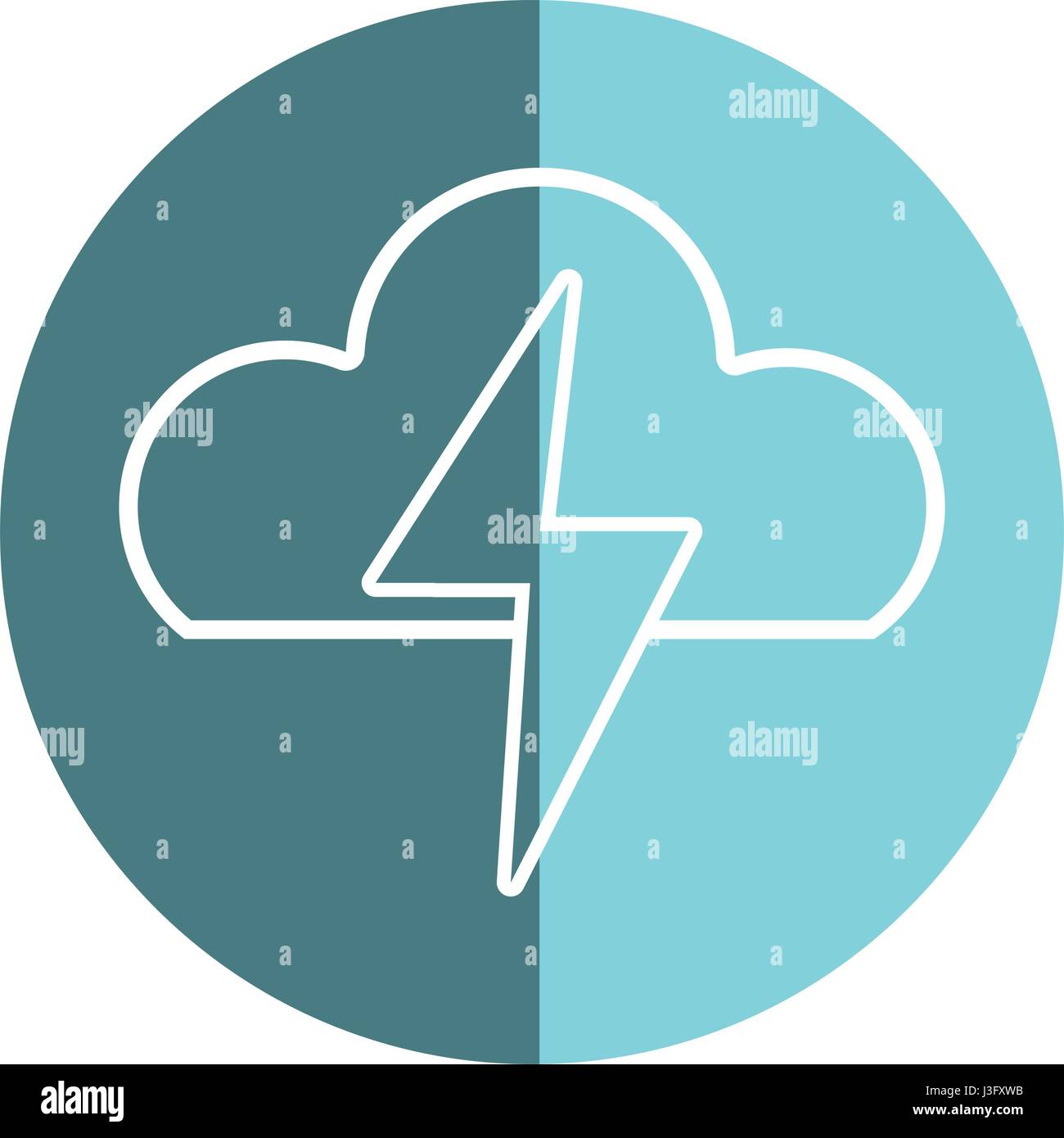 sticker cloud and thunder storm weather Stock Vector Image & Art - Alamy