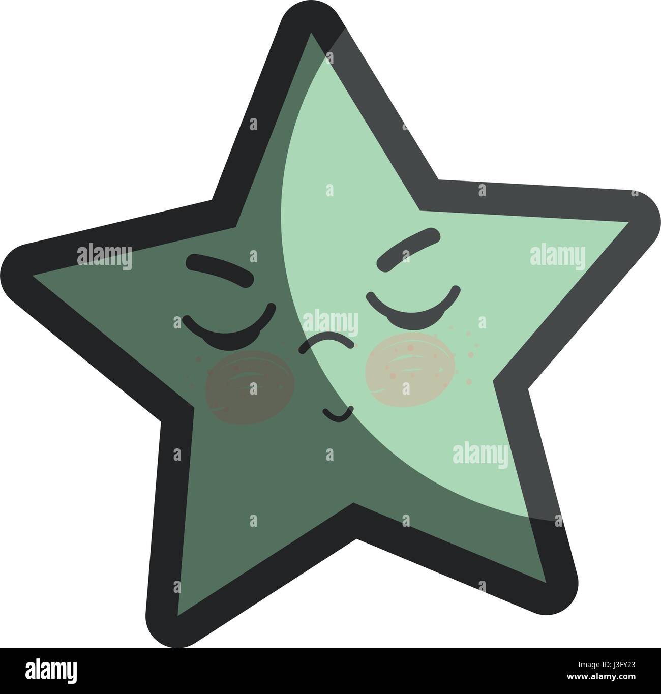 kawaii angry and cute star design Stock Vector Image & Art - Alamy