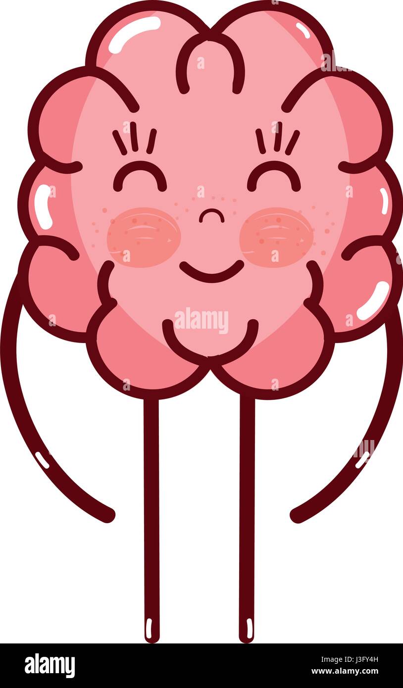 icon adorable kawaii brain expression Stock Vector Image & Art - Alamy