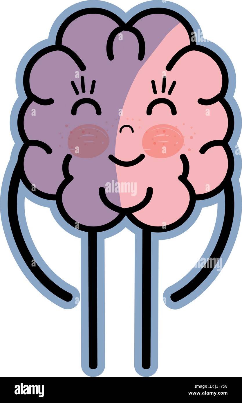 icon adorable kawaii brain expression Stock Vector Image & Art - Alamy