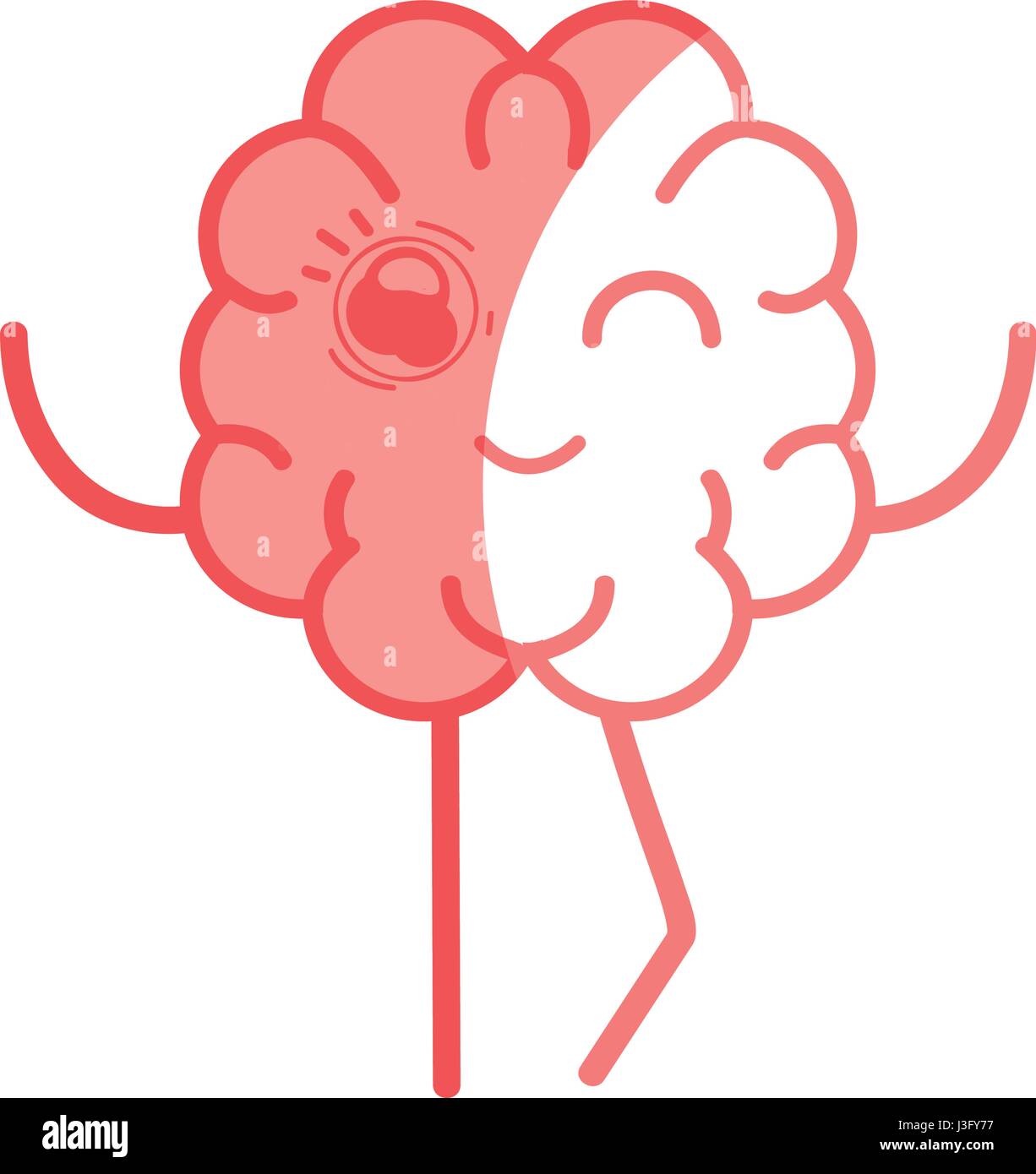 icon adorable kawaii brain expression Stock Vector Image & Art - Alamy