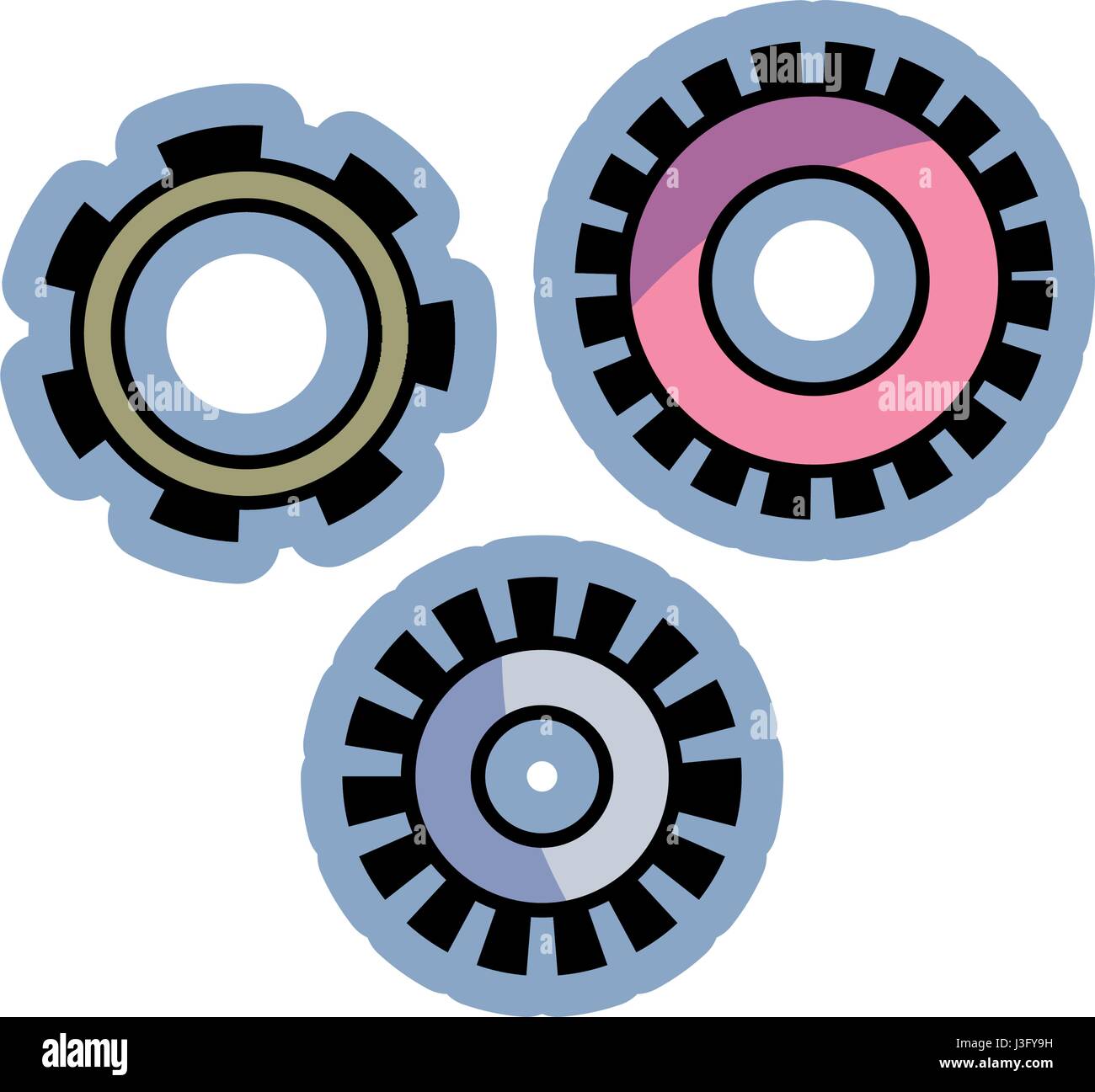 color industry gears engineering process Stock Vector Image & Art - Alamy