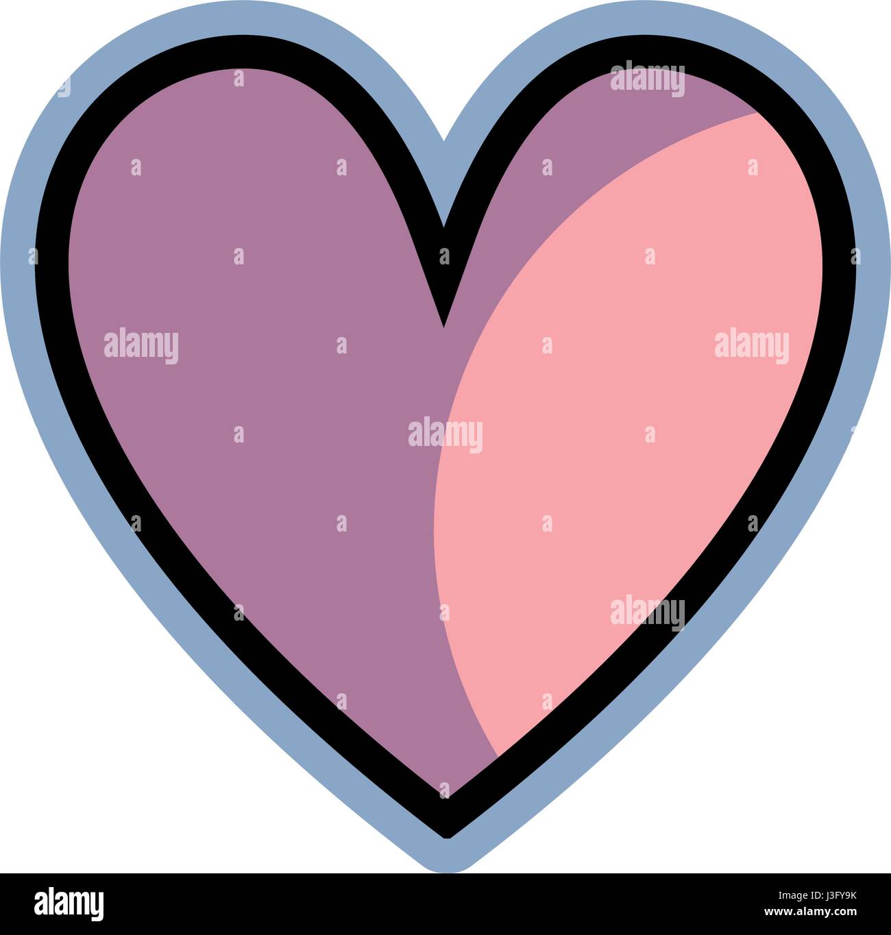 pink cute heart love icon Stock Vector Image & Art - Alamy