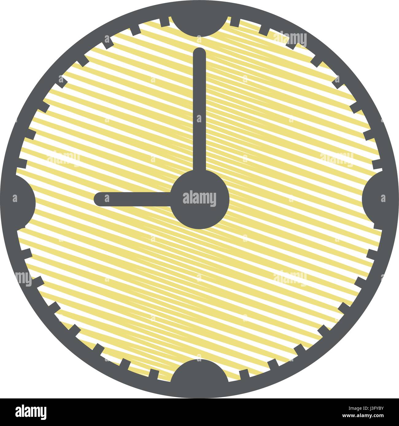 yellow clock to know the time of day Stock Vector Image & Art - Alamy