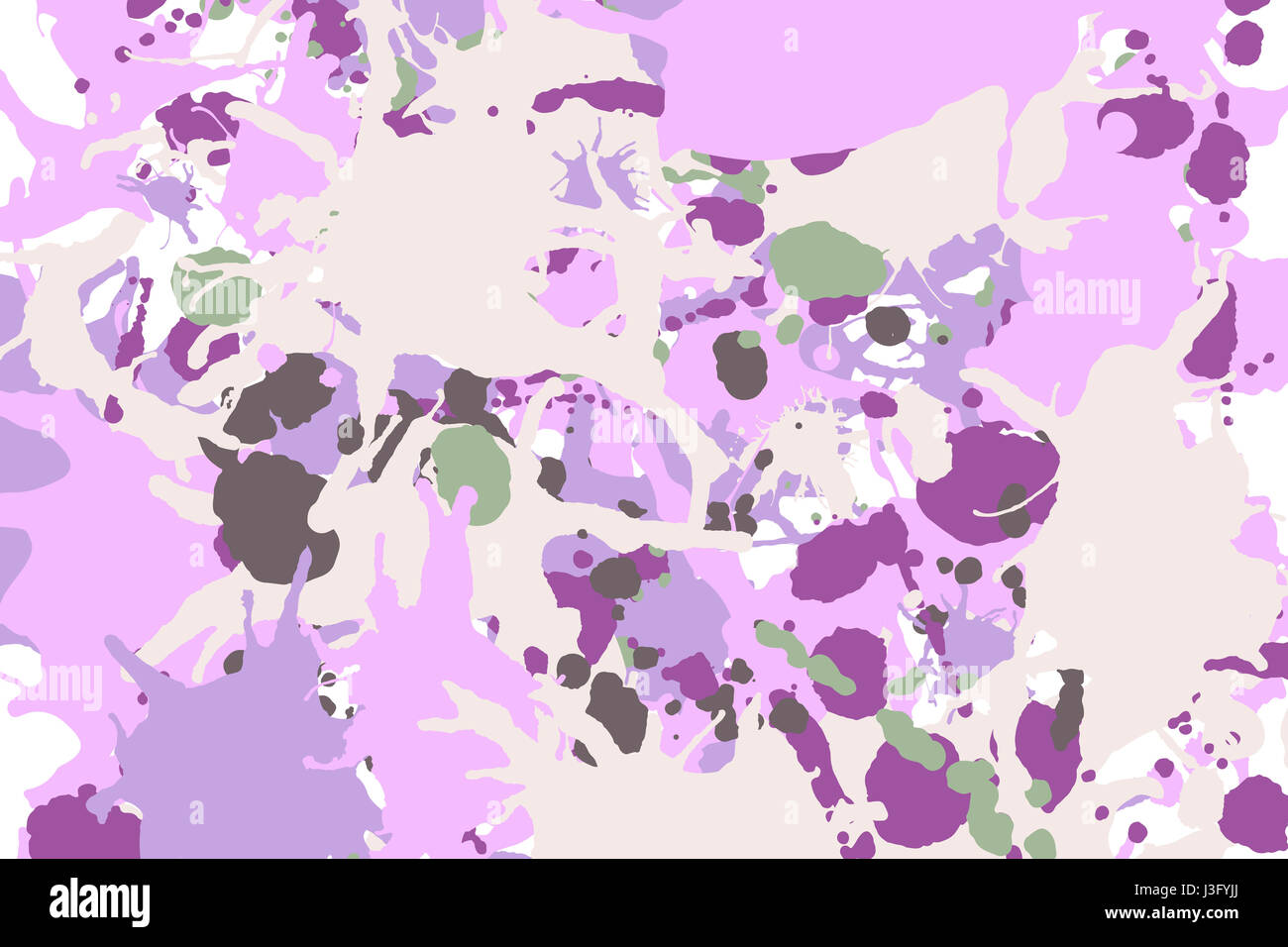 Lilac beige green ink paint splashes colorful background Stock Photo ...