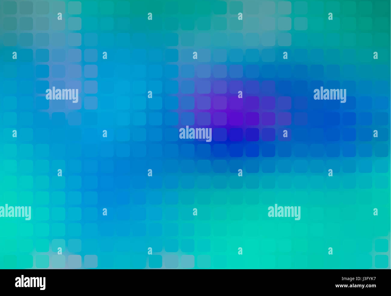 Turquoise blue purple abstract rounded corners square tiles mosaic over ...