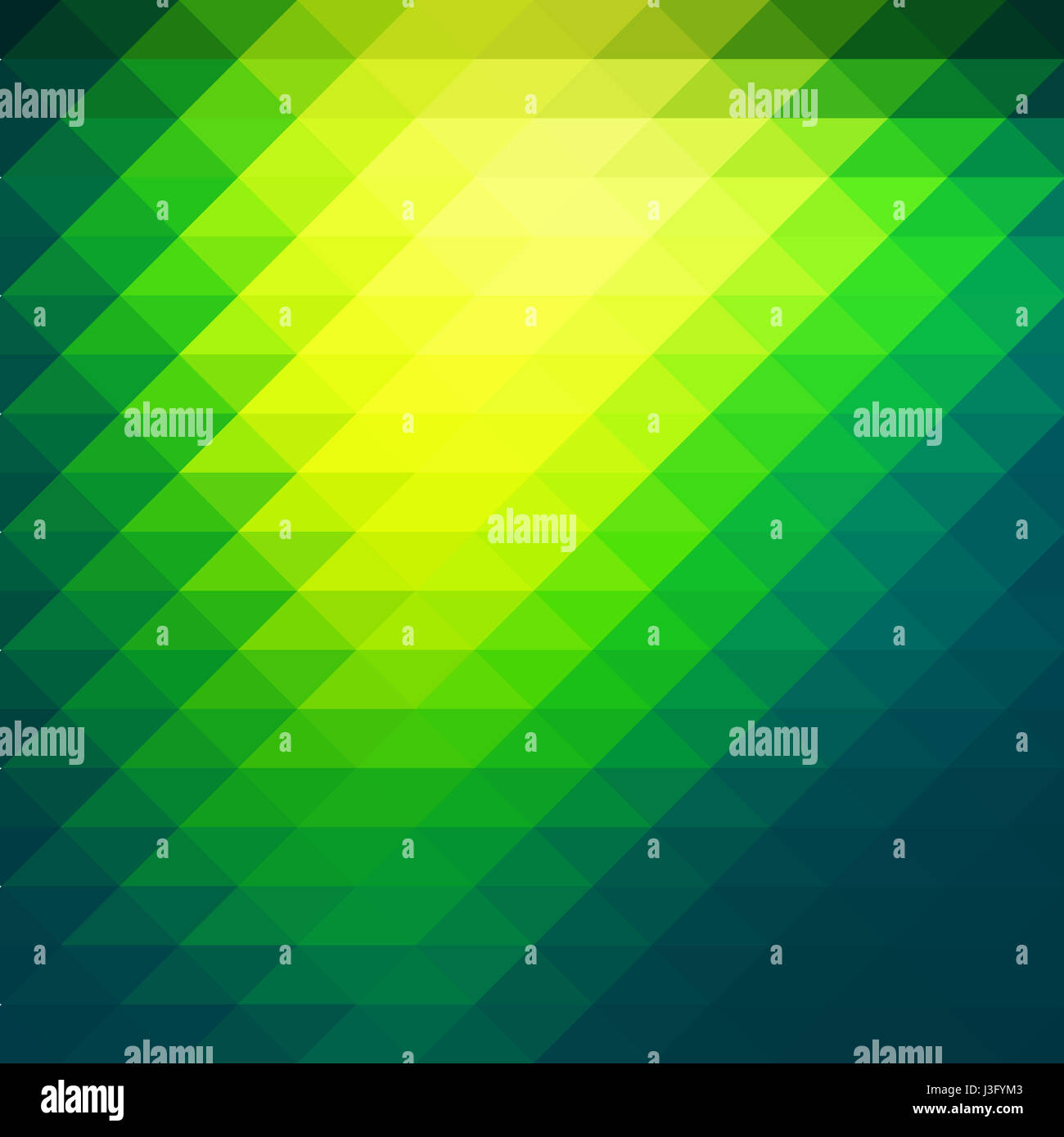 Bright yellow green abstract geometric background with rows of ...