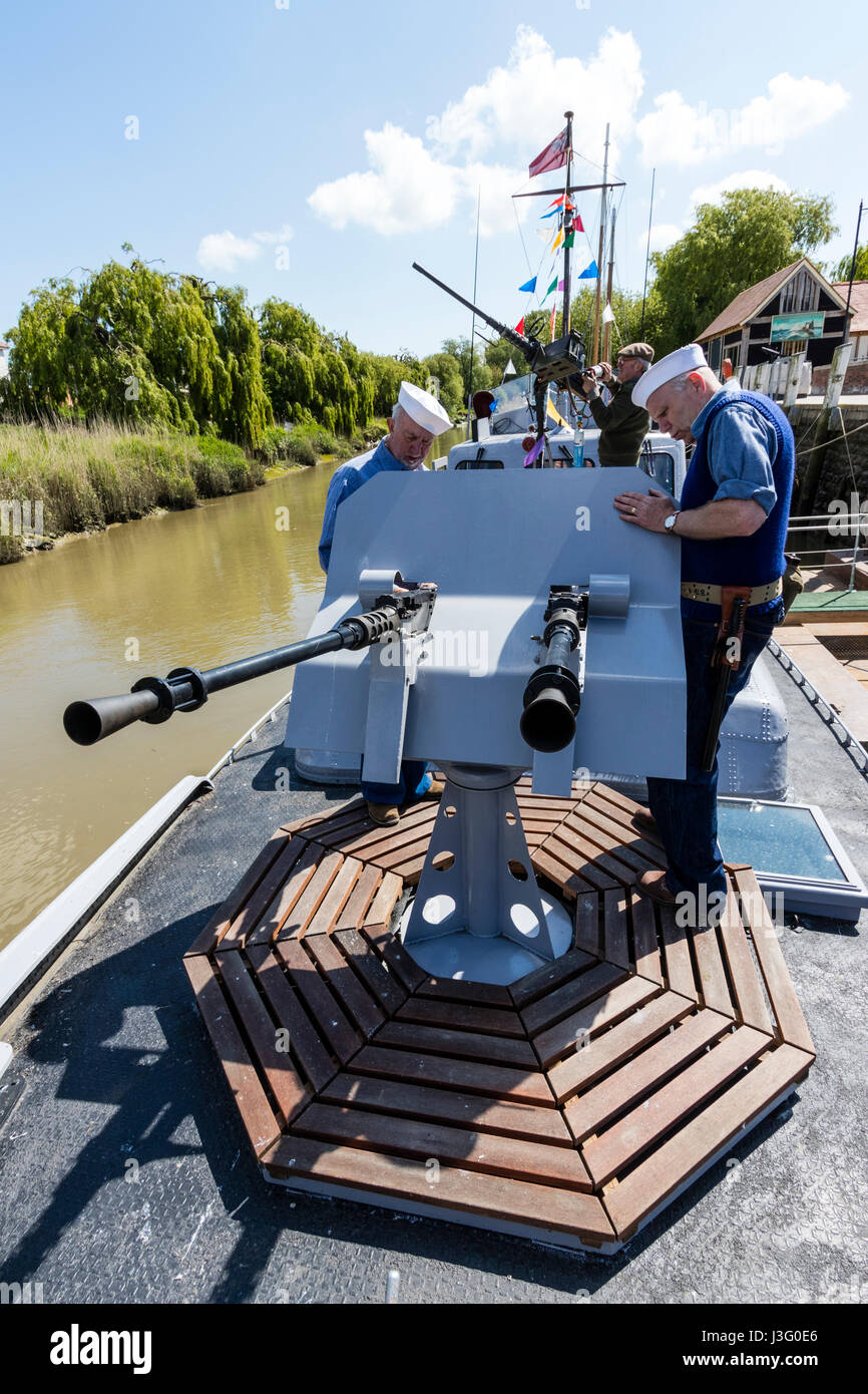 Salute to the 40's re-enactment event. Two mature men, dressed as US ...