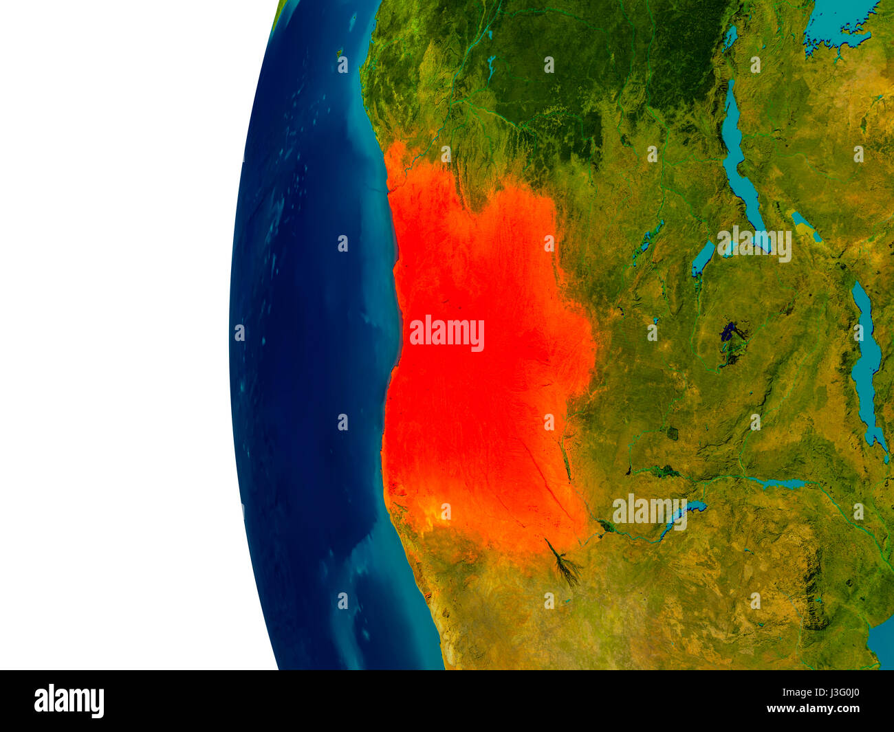 Map satellite geography angola hi-res stock photography and images - Alamy