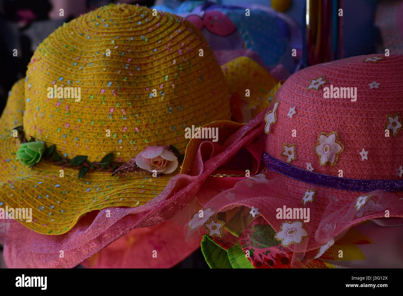 Yellow summer hat hi-res stock photography and images - Alamy