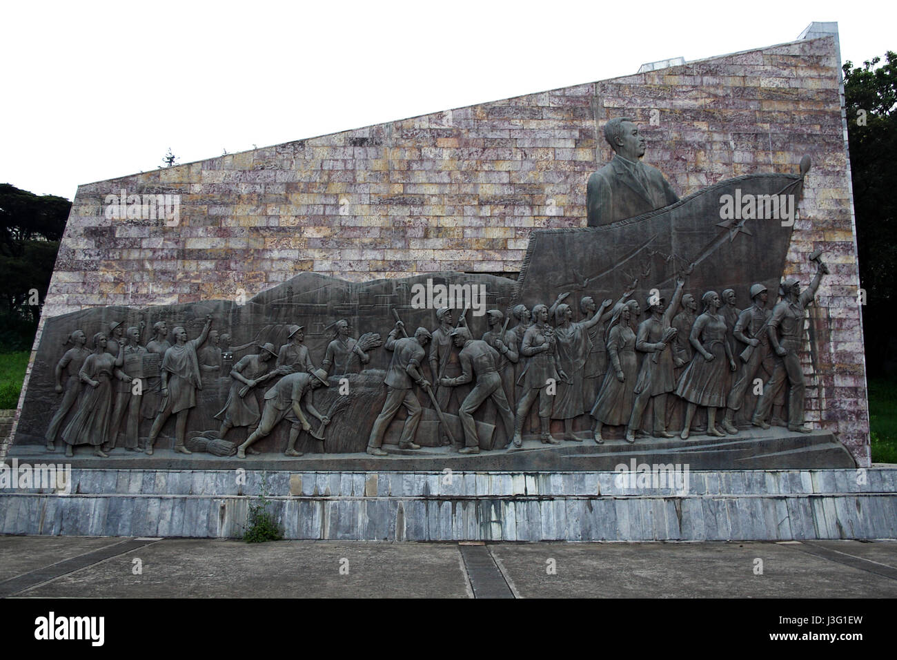 A relief at the Tiglachin (or Derg) Monument in Addis Ababa, Ethiopia ...
