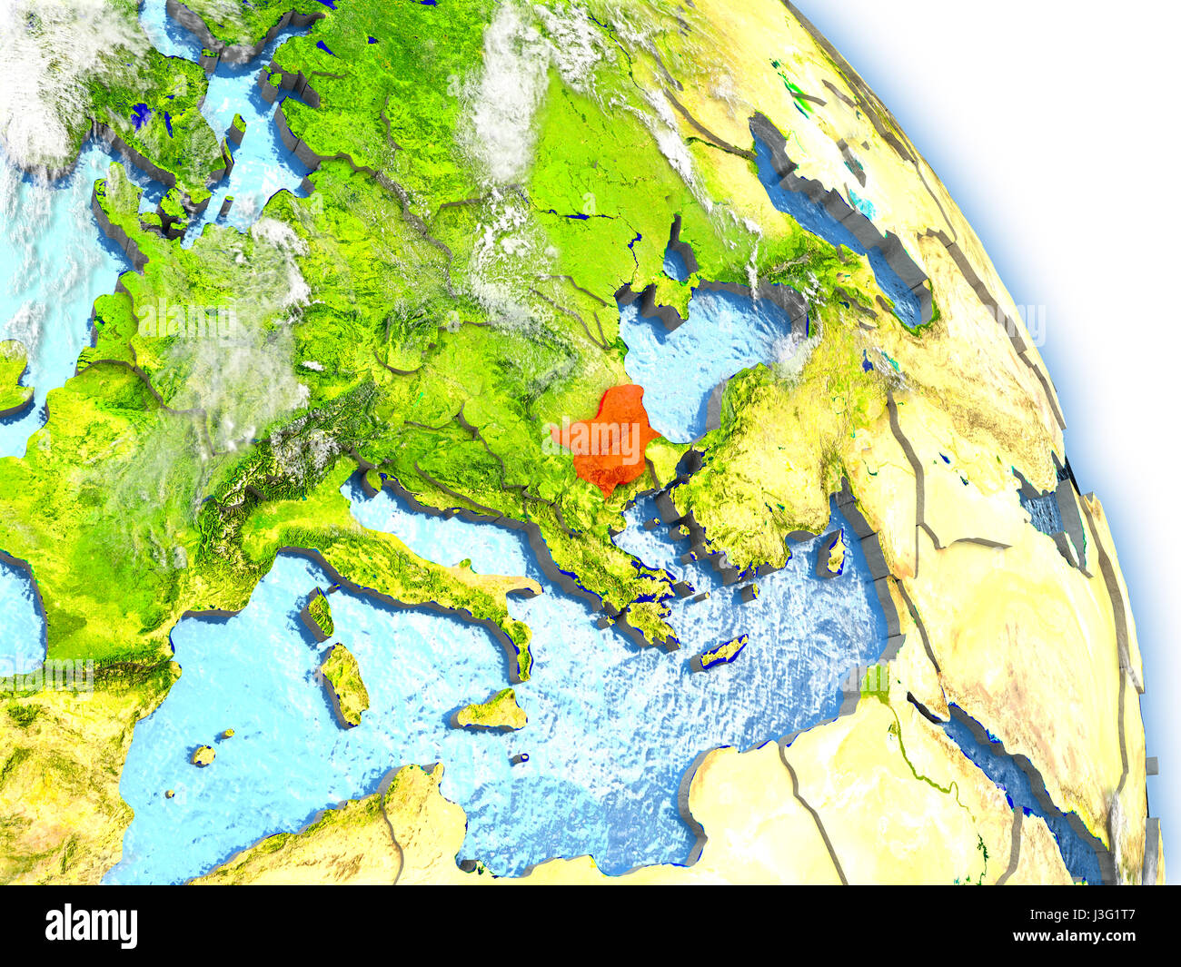 Bulgaria map satellite geography hi-res stock photography and images ...