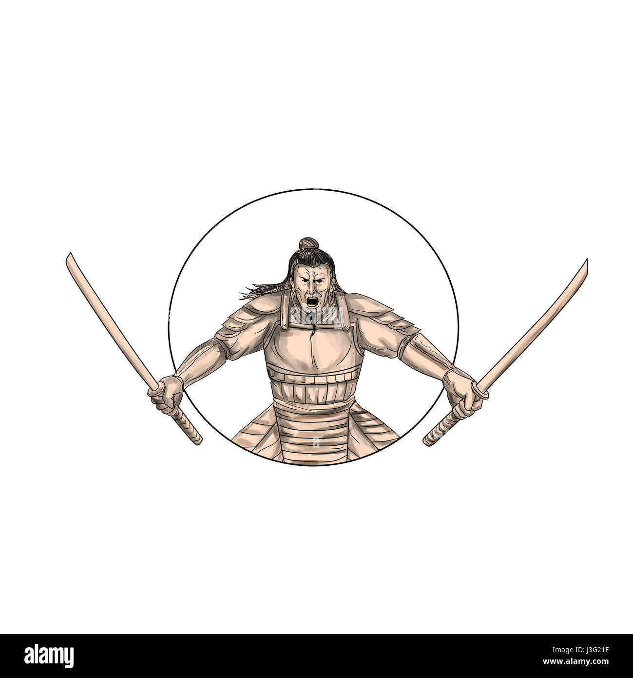 Samurai warrior drawing katana sword hi-res stock photography and ...