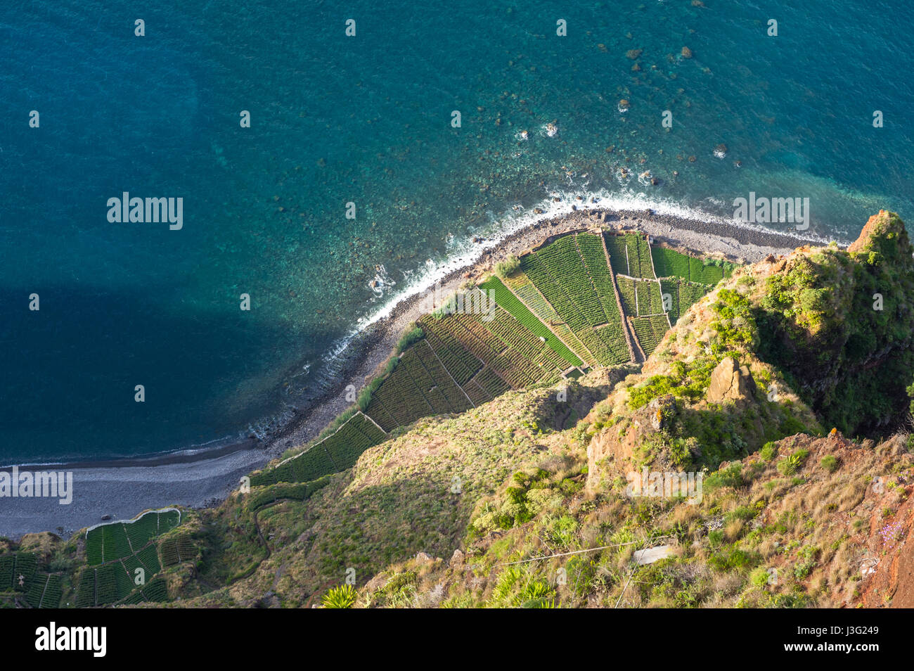 Cabo Girão Skywalk, looking down from the glass walkway Stock Photo - Alamy