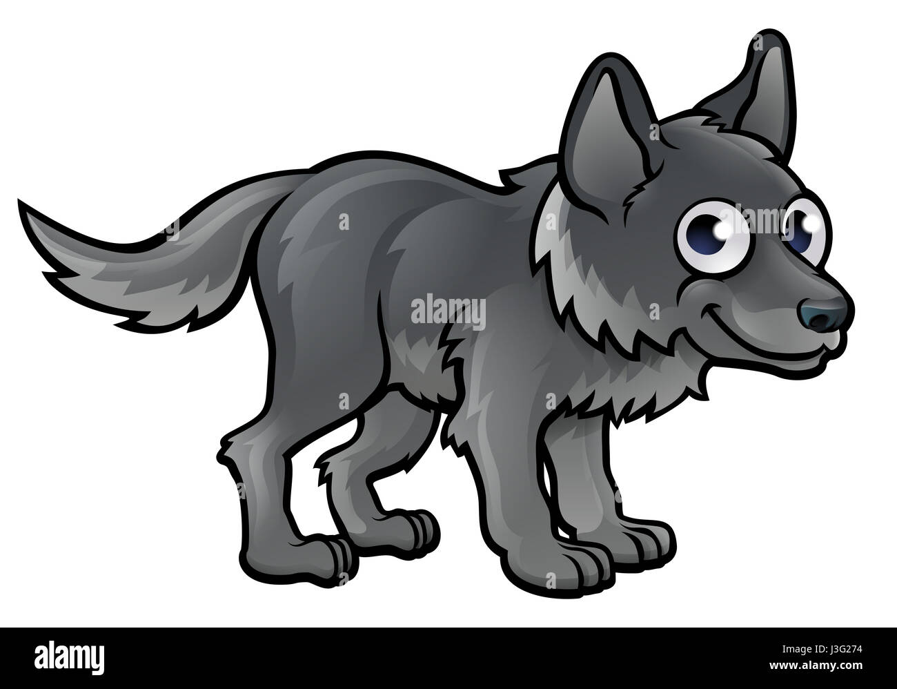 Cute cartoon wolf vector wolf hi-res stock photography and images - Alamy