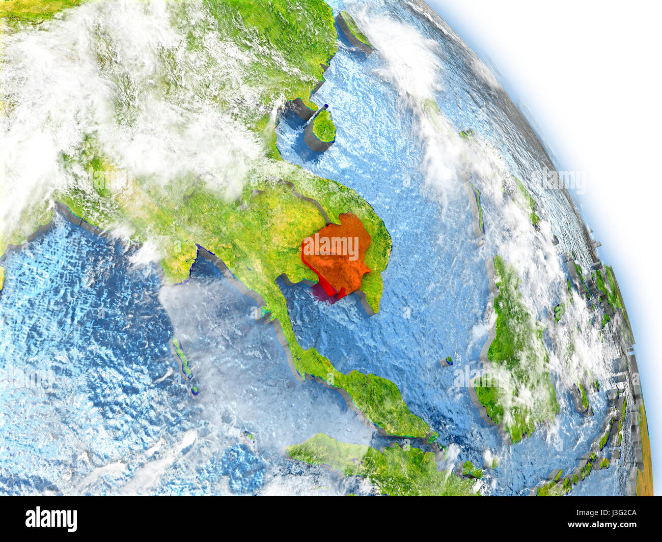 Map satellite geography cambodia hi-res stock photography and images ...