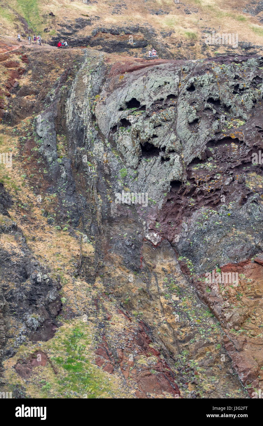 Volcanic peninsula of Ponta Sao Lourenco on the island of Madeira Stock ...