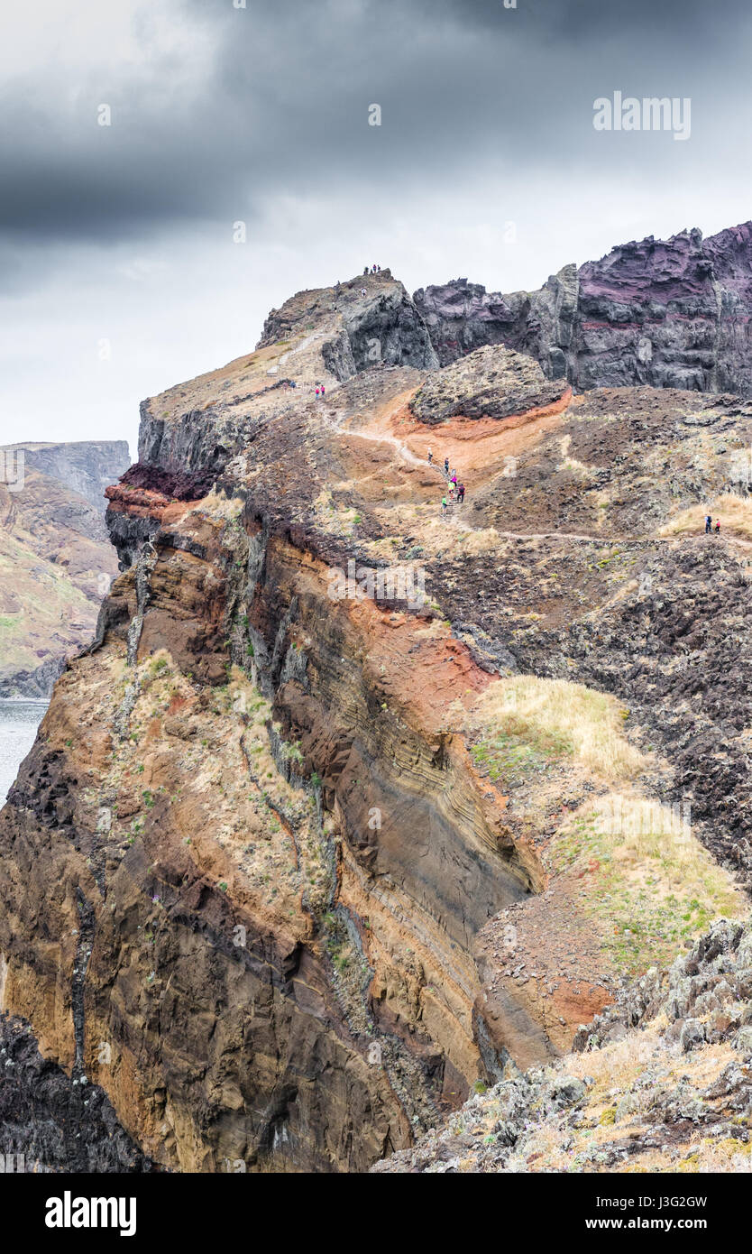 Volcanic peninsula of Ponta Sao Lourenco on the island of Madeira Stock ...