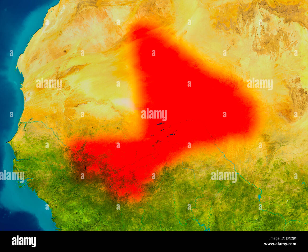 Map satellite geography mali High Resolution Stock Photography and ...