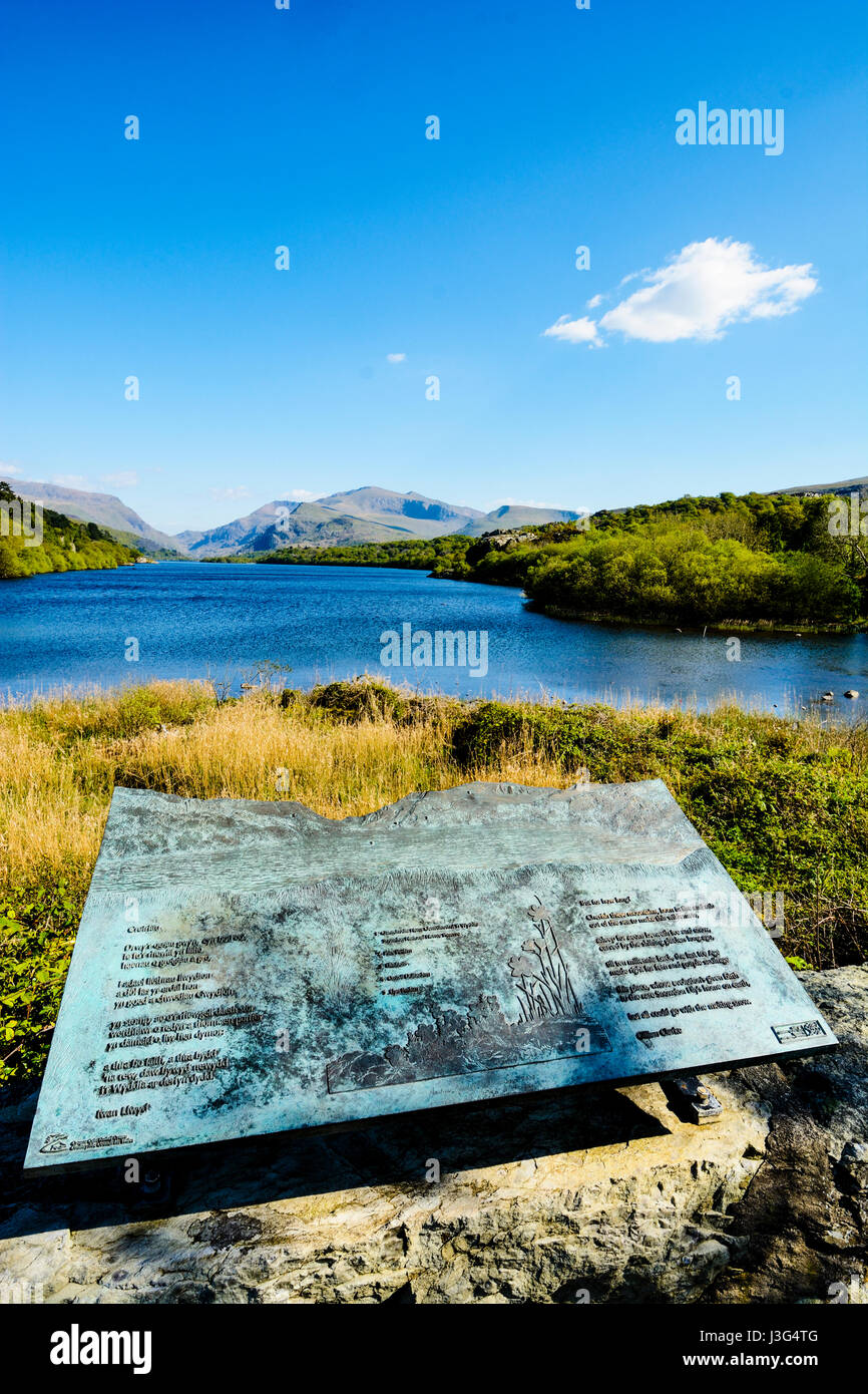 Snowdon and Llyn Padarn from Penllyn (Head of the Lake) in the ...