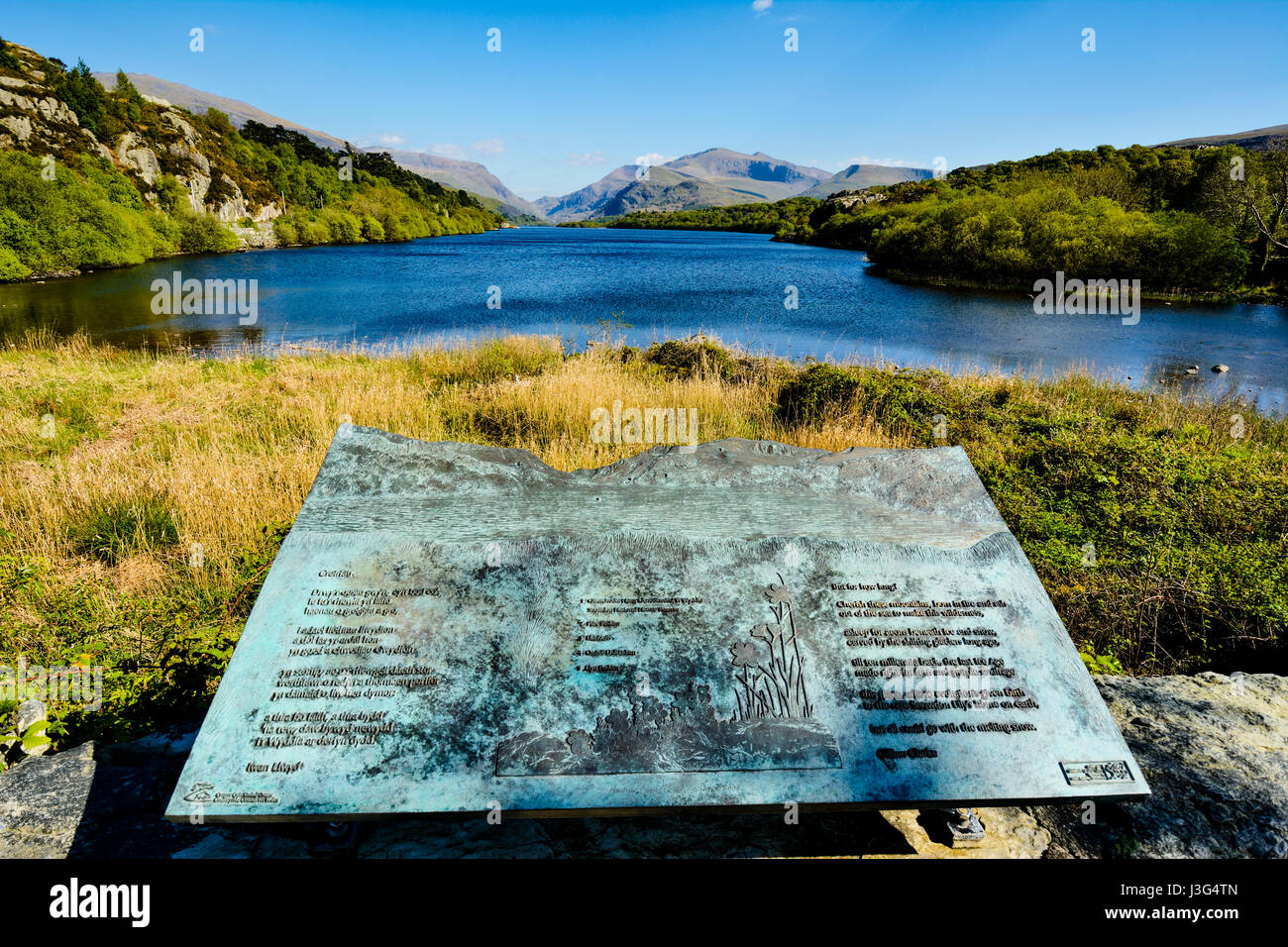 Snowdon and Llyn Padarn from Penllyn (Head of the Lake) in the ...